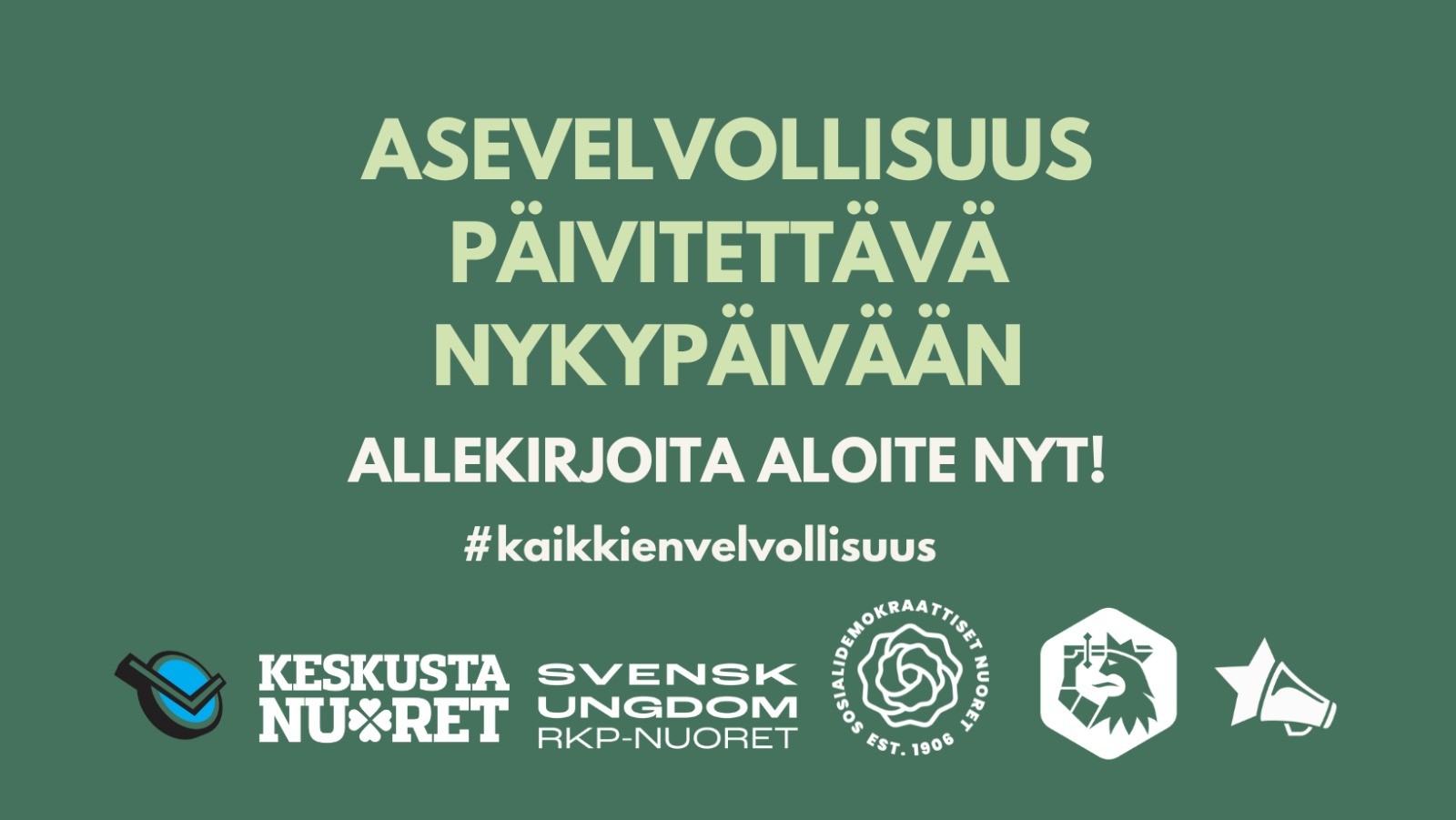Varusmiesliitto ja poliittiset nuorisojärjestöt: Asevelvollisuus päivitettävä nykypäivään ...